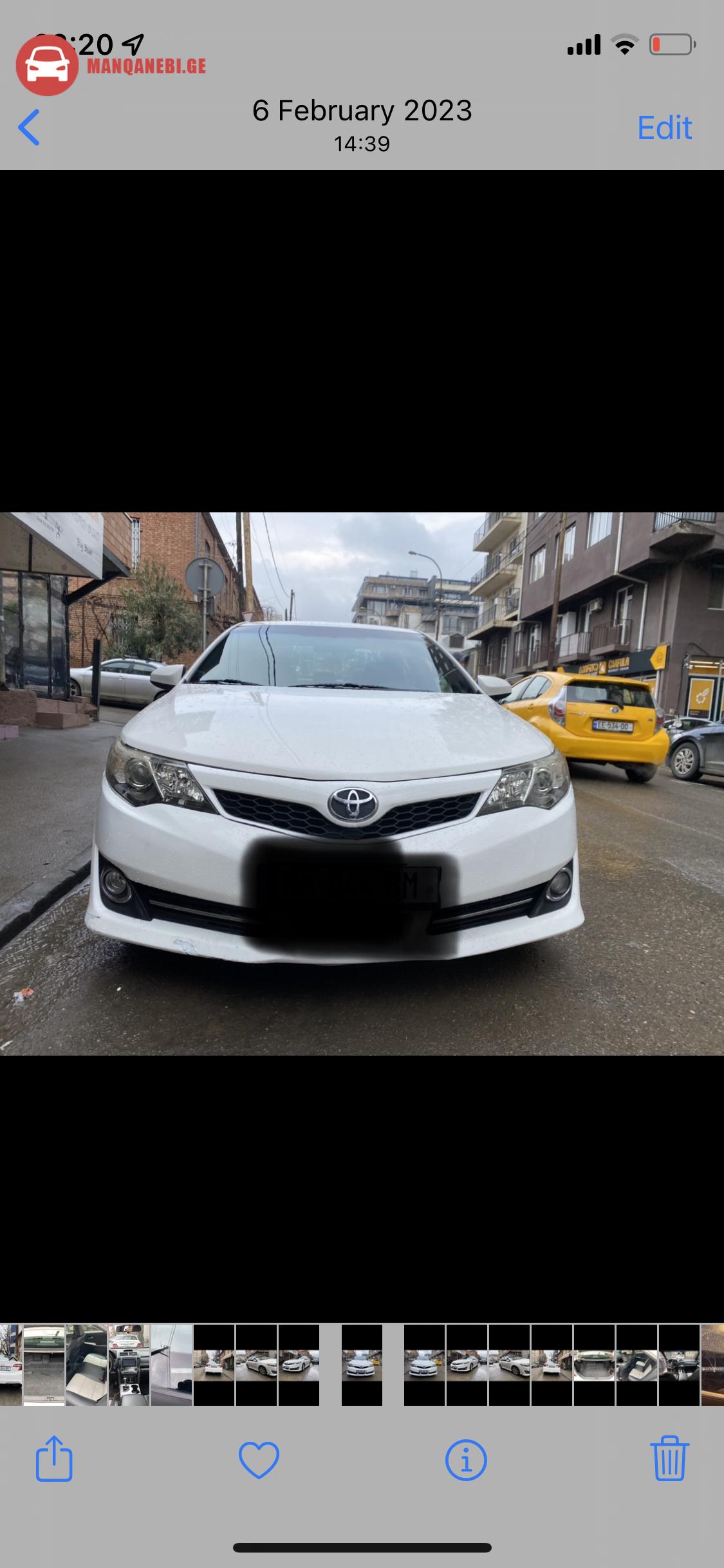 Qiravdeba Toyota camry, თბილისი,